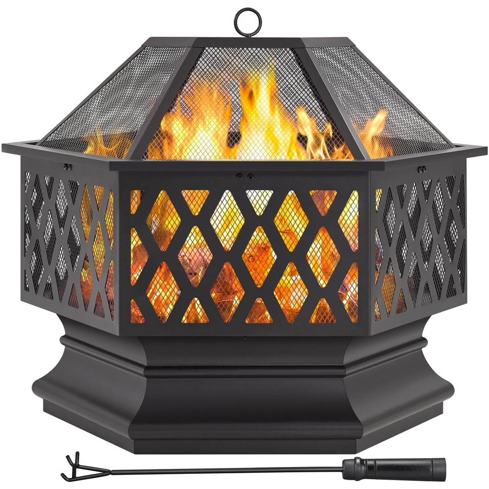 Click here for Yaheetech Hex Shaped Steel Fire Pit With Spark Scr... prices