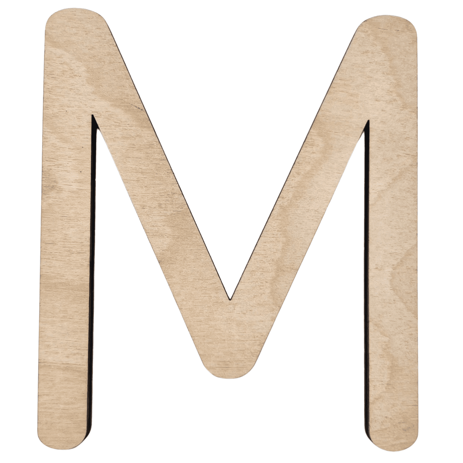 12" Tall BIRCH Wood Letter M | 1/4" Thick | Wood Craft Letter | Krafty ...