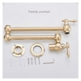 Brushed Golde Foldable Kitchen Faucet Single Cold Single Hole Sink Tap ...