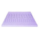 "Full Size Mellow 3"" 5-Zone Memory Foam Mattress Topper with Lavender ...