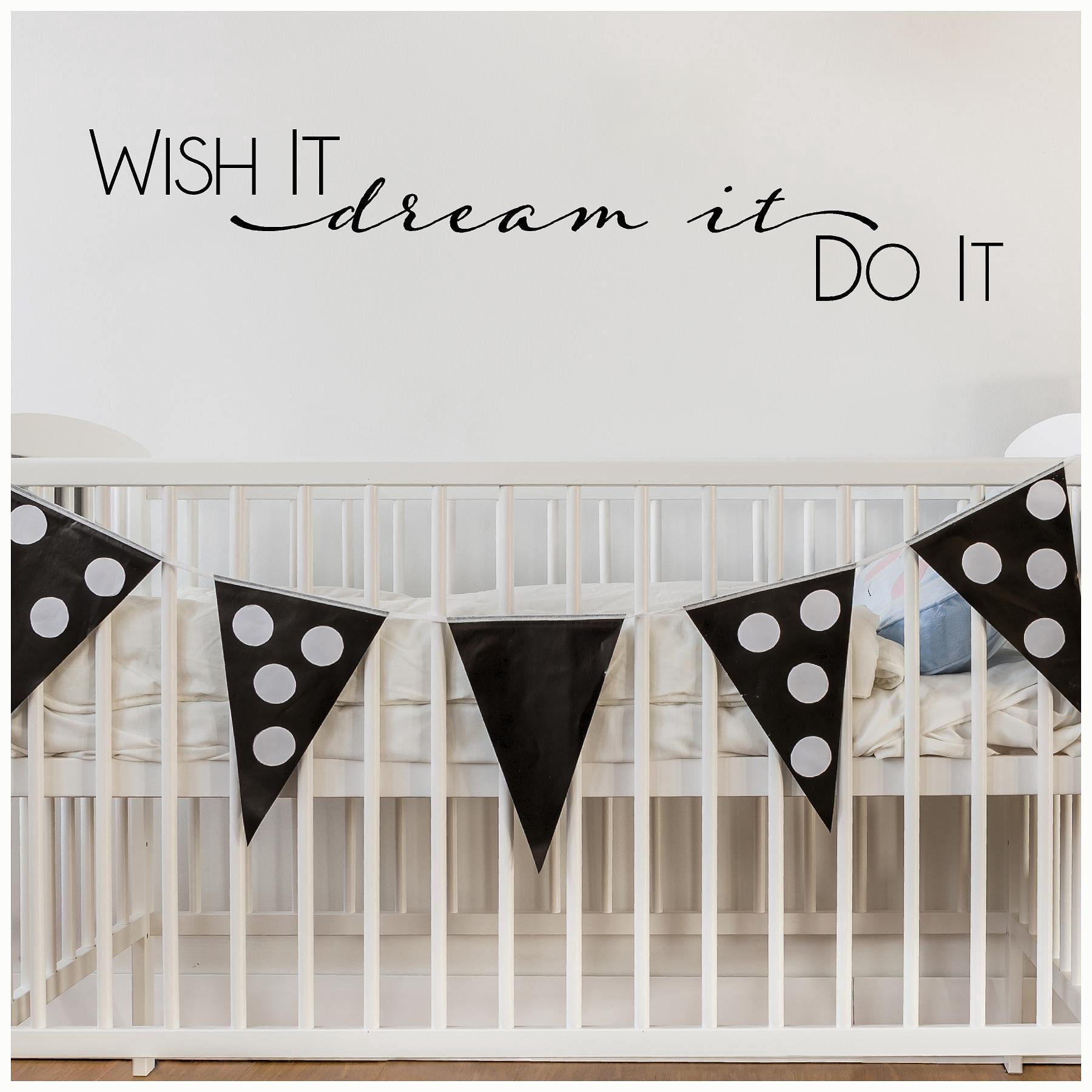 Wish It Dream It Do It Vinyl Letering Wall Decal Sticker Decals Size ...