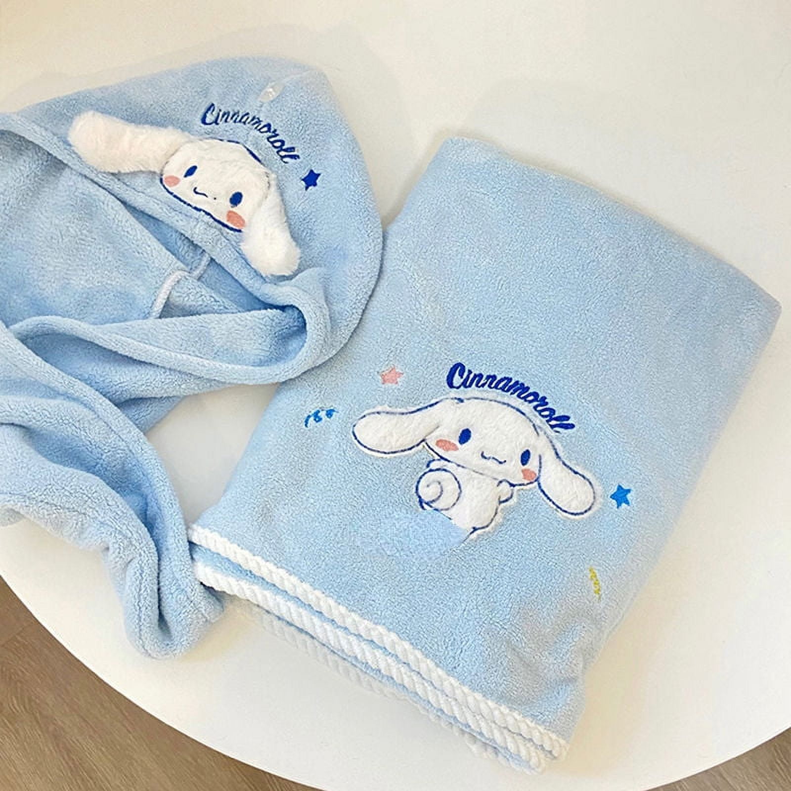 Sanrio Cinnamoroll Toalla de baño para secar el cabello, toalla ...