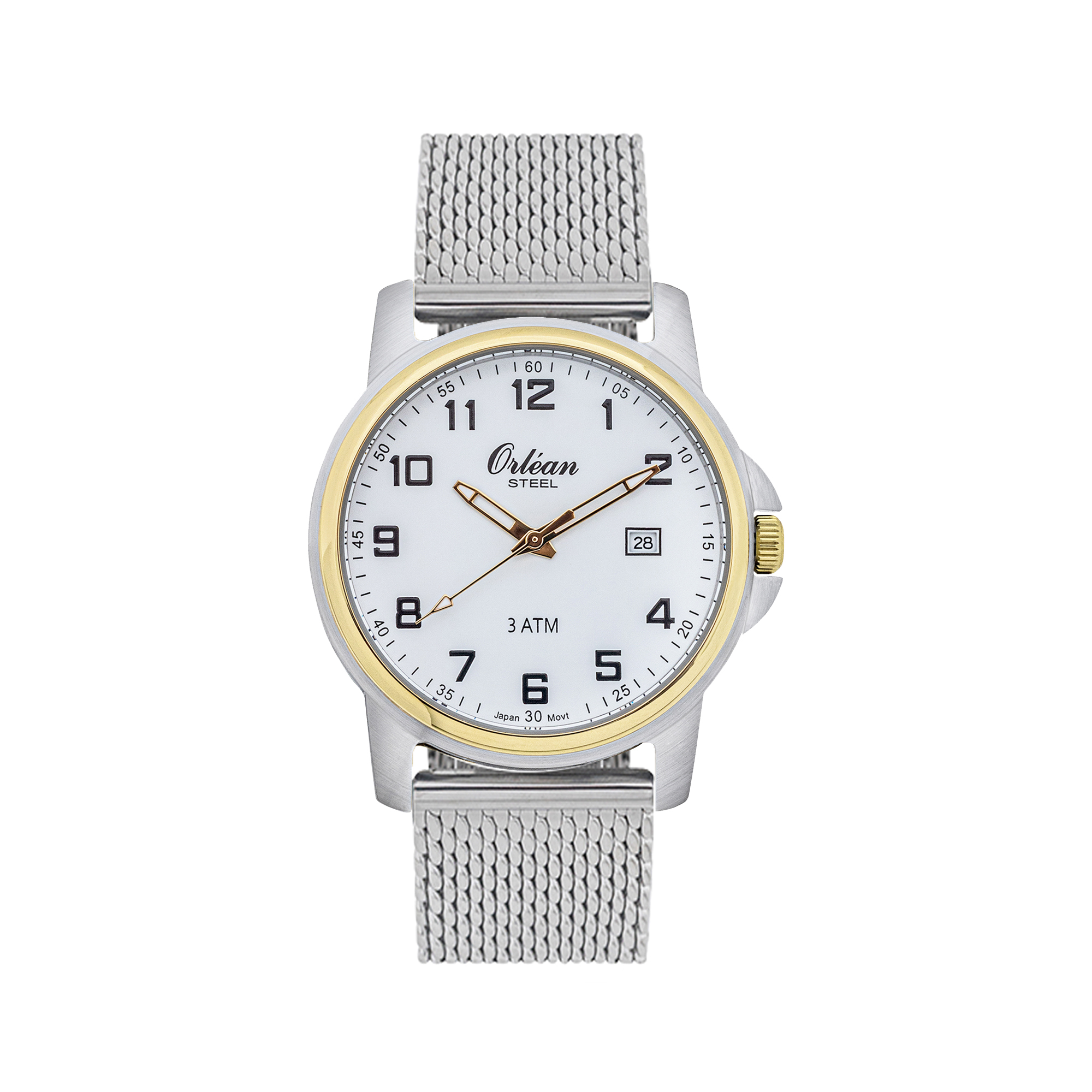 Orlean Mens Easy to Read Watch with Date - 316L Stainless Steel Case ...