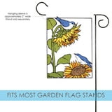 Toland Home Garden Blue Bird Sunflowers Bird Fall Flag Double Sided ...