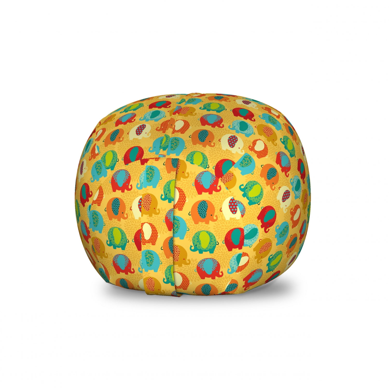 Animal Cartoon Storage Toy Bag Chair, Curvy Safari Animals Colorful ...