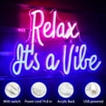 WX&YH Relax LED Neon Light Sign, Wall Decor for Gamer Zone, Kids ...