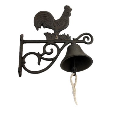 XtremepowerUS Cast Iron Dinner Bell, Vintage Style, Large, Black, Ideal ...