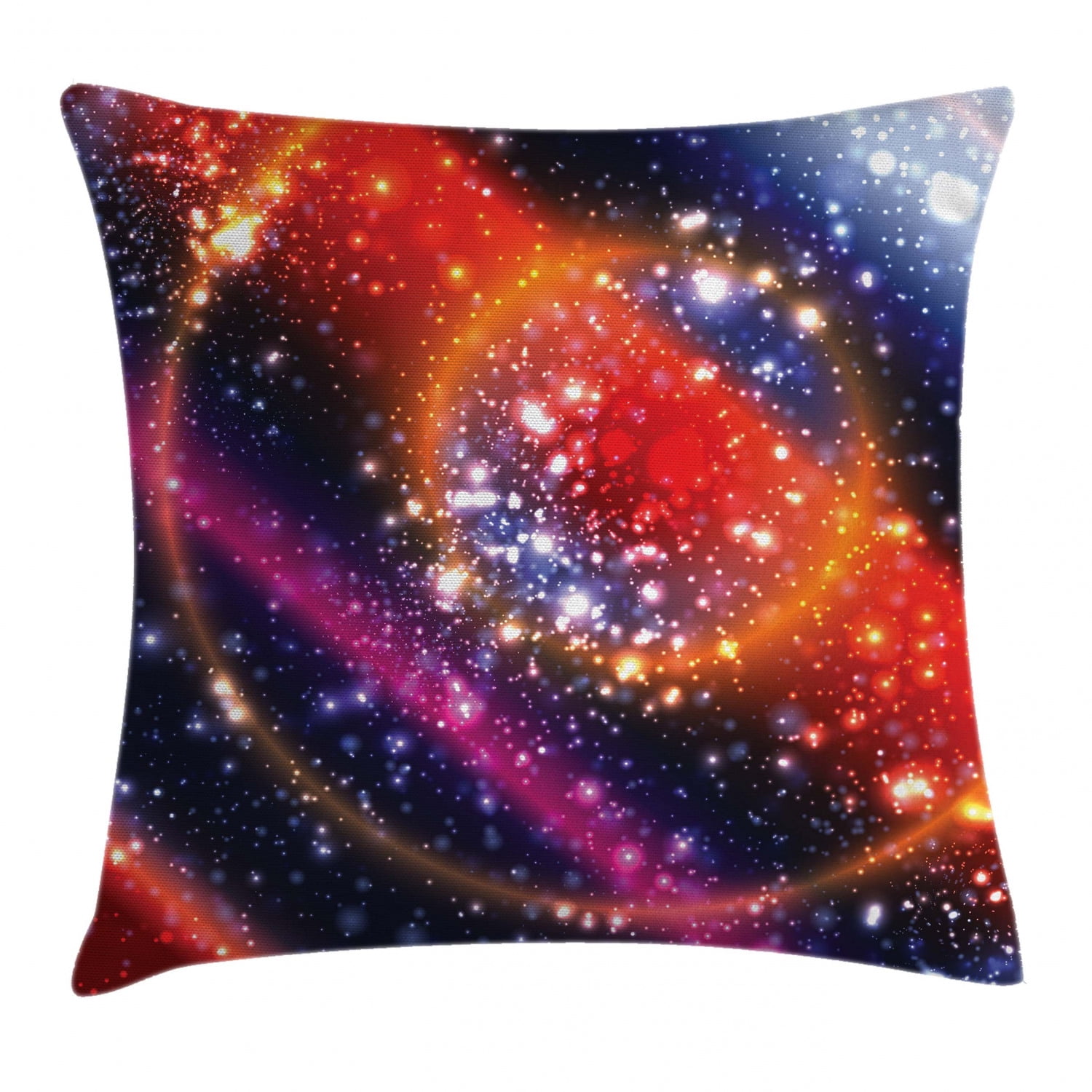 Space Throw Pillow Cushion Cover, Apocalyptic Cosmos Design Circular ...