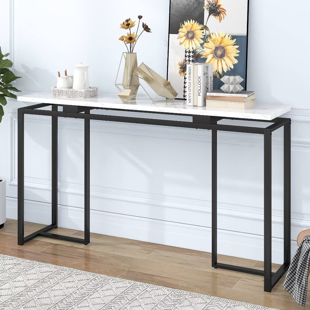 63" Console Table, Extra Long Entryway Table, Narrow Sofa Table with ...