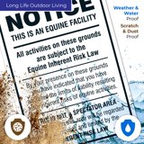 Equine Liability Sign, Statute Horse Barn Stable Farm Sign, 10x14 ...