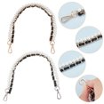 1Box 2Pcs 2 Styles Plastic Imitation Pearl Beaded Bag Handles for Bag ...