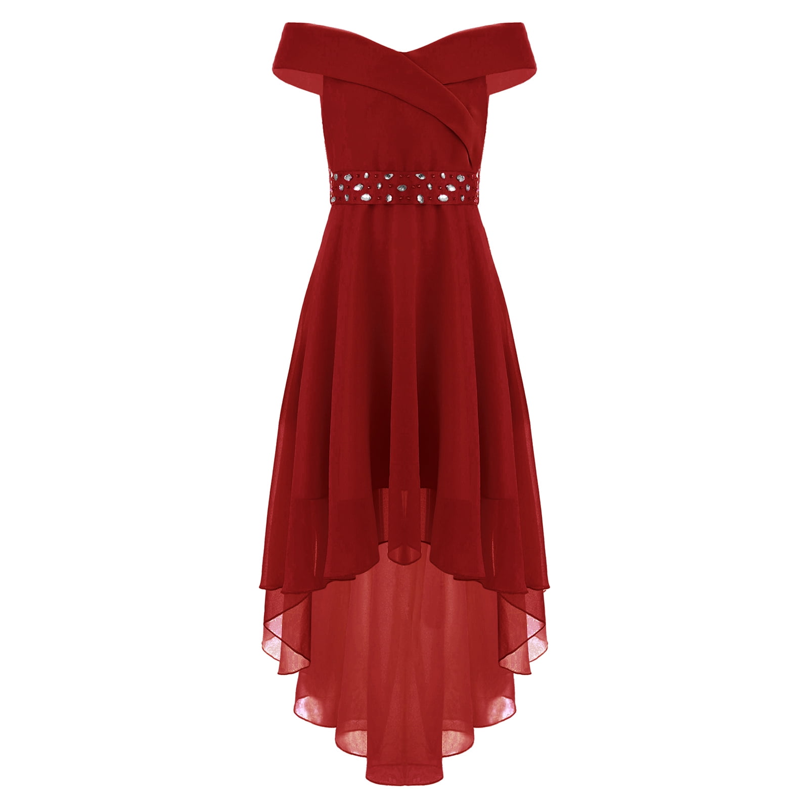 Alvivi Kids Girls Off Shoulder Dresses Bridesmaid Dress Formal Party ...