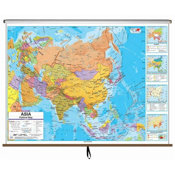 Univarsal 921301010001-63x59-RAW 63 x 59 in. Asia Advanced Political ...