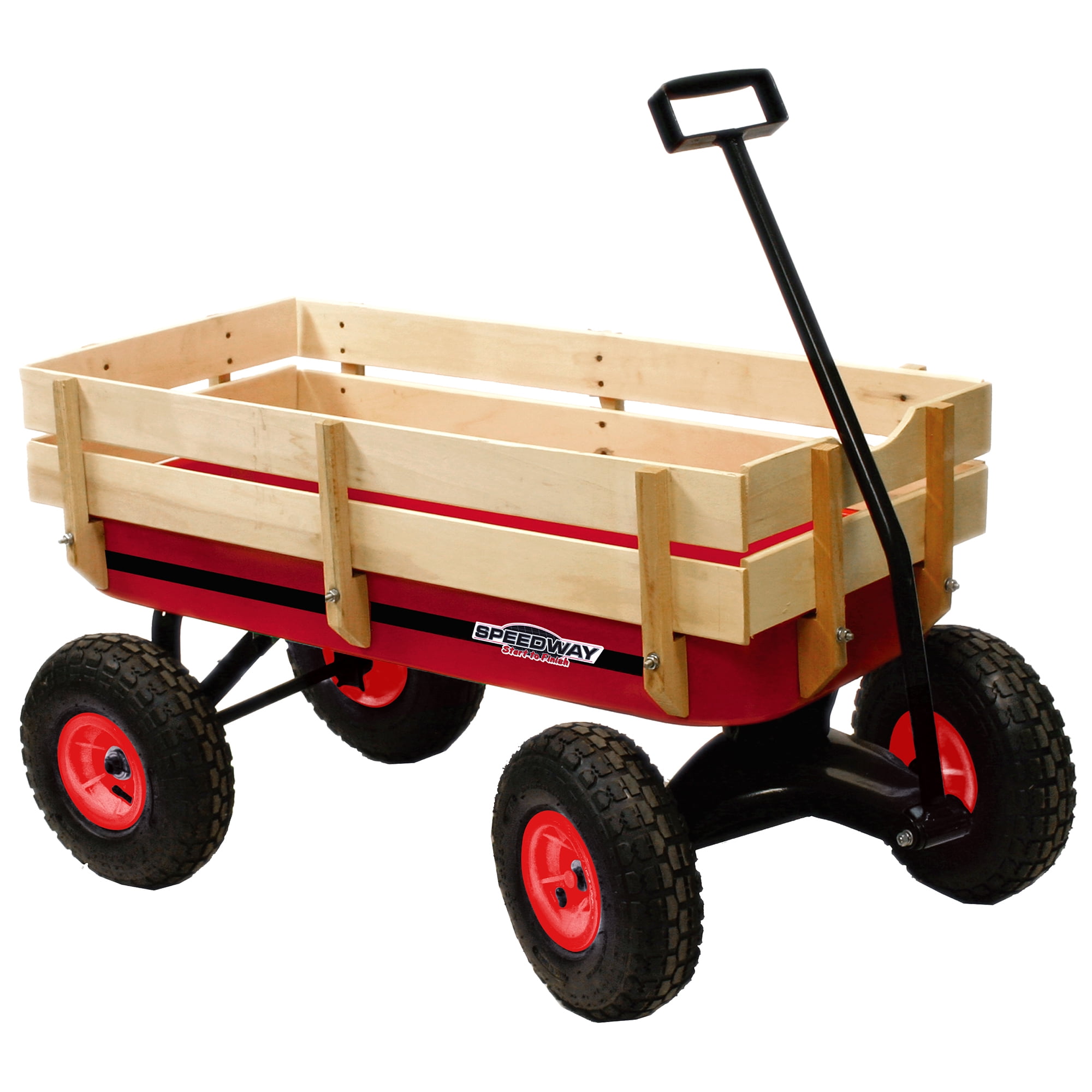 Big Foot All Terrain Wagon w/Wood Railing Red Off Road Childrens Kids ...