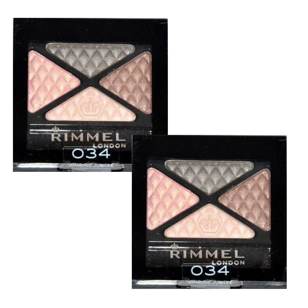 Rimmel London Glam Eyes Quad Eye Shadow in Diamond Jubilee 034, Pack of ...