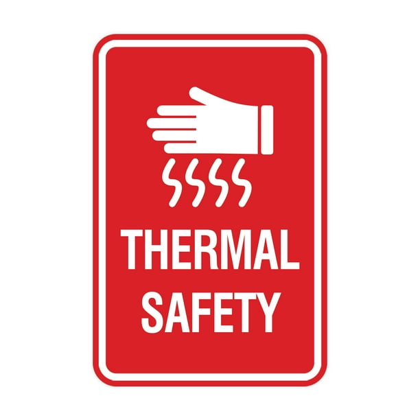 Signs ByLITA Portrait Round Thermal Safety Sign (Red) - Large - Walmart.com
