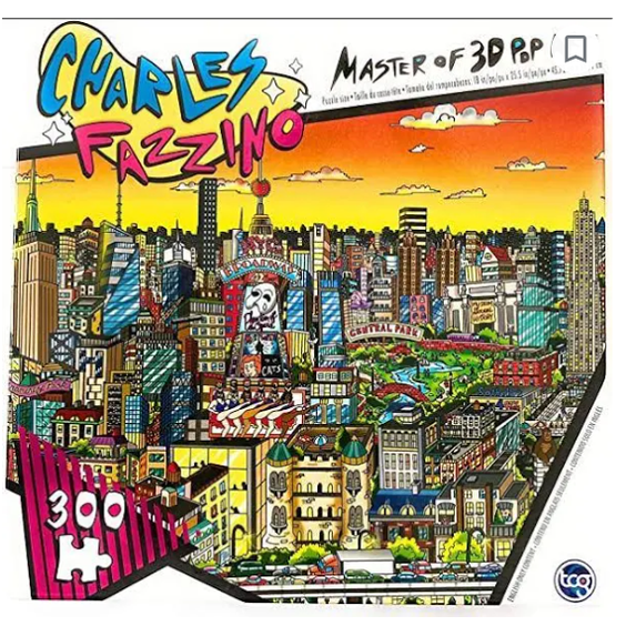 Charles Fazzino Puzzle - As Dusk Falls Over NYC - Master of 3D Pop Art ...