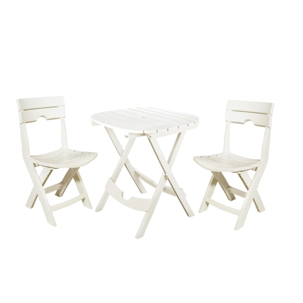 Adams Manufacturing Quik-Fold Cafe Set, White - Walmart.com
