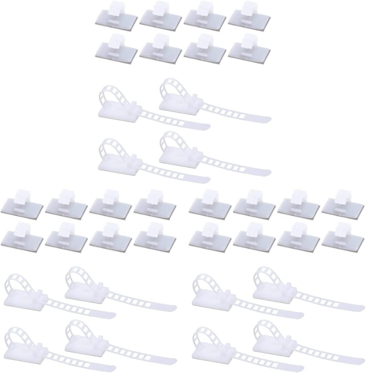 150pcs Holder Wire and Adhesive Desk Mounts Mounting Fasteners Tie ...