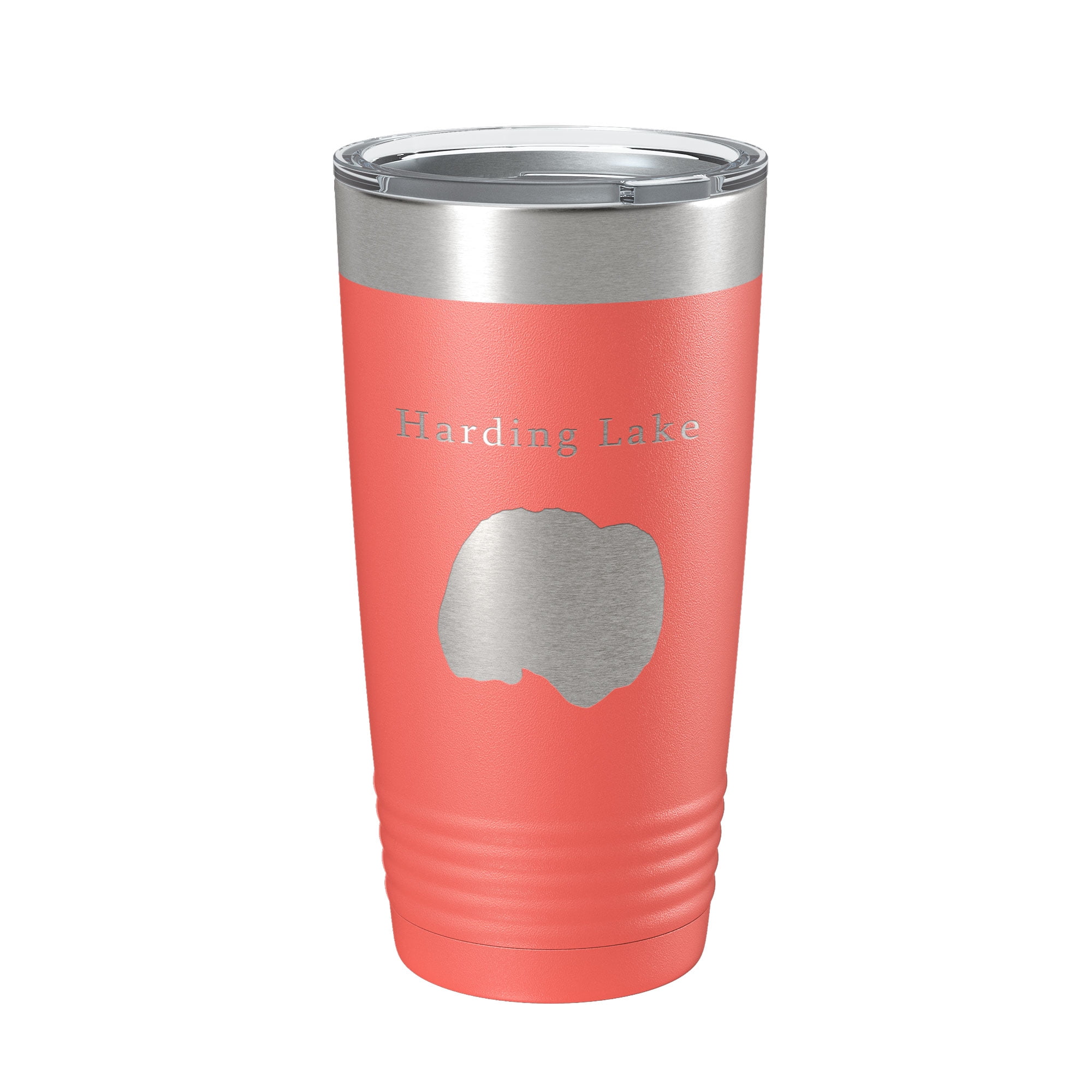 Harding Lake Map Tumbler Travel Mug Insulated Laser Engraved Coffee Cup ...