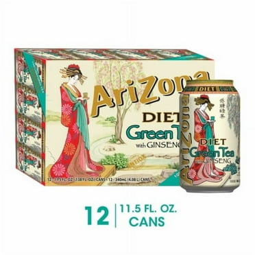 AriZona Green Tea with Ginseng and Honey, 16 Fl. Oz. Bottles, 12 Count ...