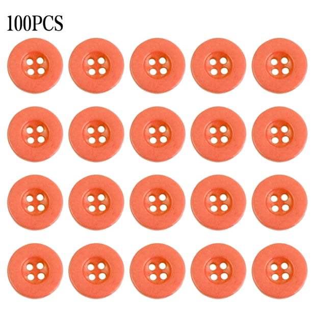 Maoww 100Pcs Resin Buttons Candy Color 4 Holes Children Handmade ...