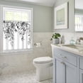 2026 New Arrival Watercolor Grey Eucalyptus Waterproof Short Bathroom ...