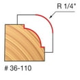 Freud 1-1/8 in. Dia. x 1/4 in. x 2-3/16 in. L Carbide Beading Router ...