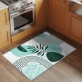 Area Rug 2x3ft Boho Abstract Teal Color Block Area Rugs Washable Low ...