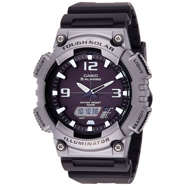 Casio Men's Solar Sport Combination Watch, White Glossy Resin Strap ...