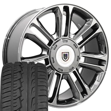 22 inch Chrome 5822 Wheels & Bridgestone Tires fit GM Trucks - GMC ...