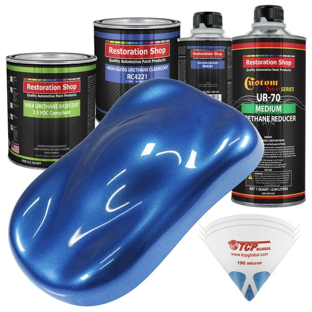 Burn Out Blue Metallic Quart Kit Low VOC URETHANE BASECOAT Car Auto ...