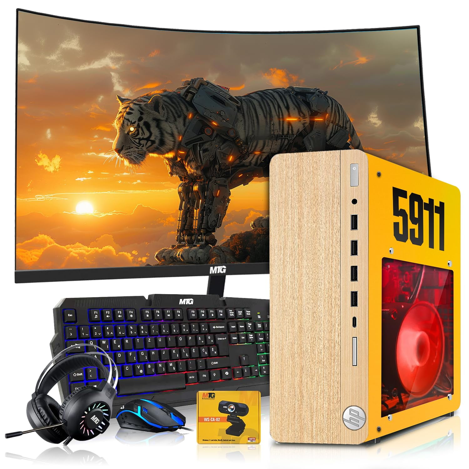 Restored HP Full Light Gaming PC Desktop Computer 5911 AMD A10-9700, RX ...