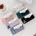 Card Holder Camera Protection Phone Case for iPhone (iPhone 13,Brown ...