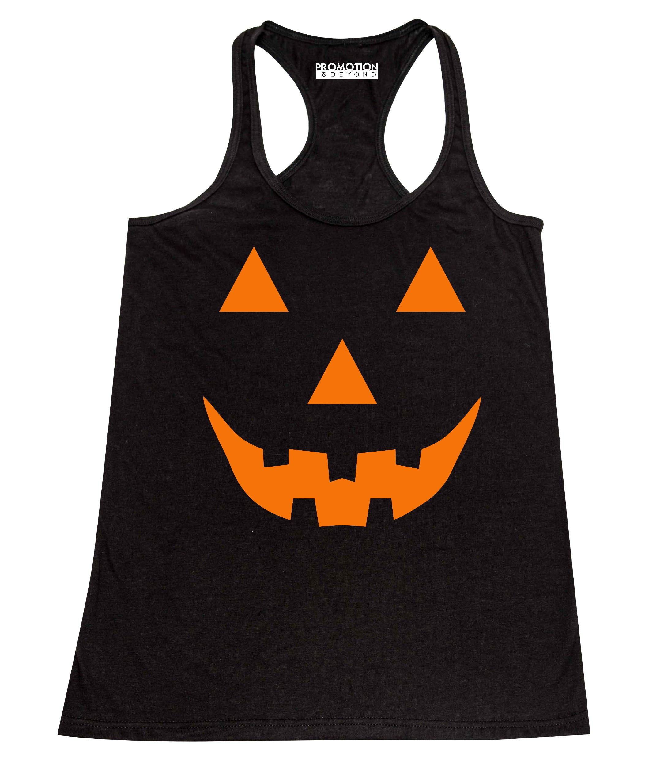 Pumpkin Face Funny Halloween Women's Tank Top, L, Black - Walmart.com