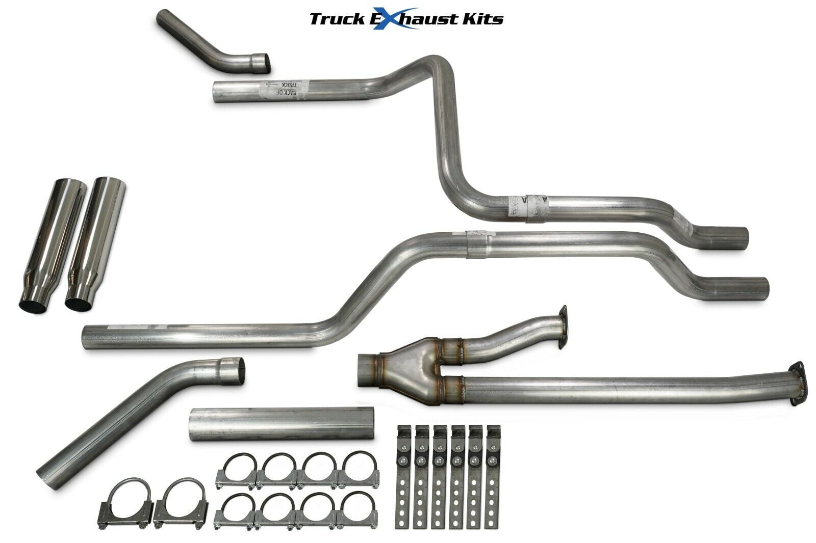 Toyota Tundra 09-13 2.5" Direct Fit Dual Exhaust Kit No Muffler Corner ...