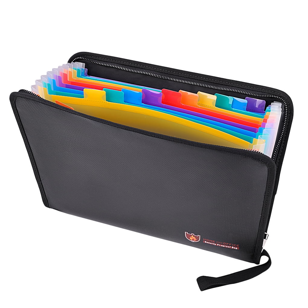 Zipper Closure Portable Filing Pouch Document Organizer File Folder ...