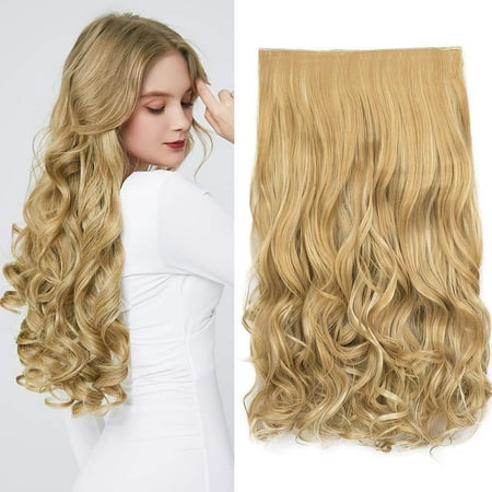 20" 1-Pack 3/4 Full Head Curly Wave Clips in on Synthetic Hair ...