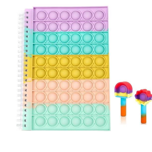 Sunisery Pop Bubble Notebook Fidget Sensory Toy Set, Simple Popper ...