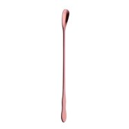 Cocktail Spoon with Fork Double Heads Stainless Steel Long Spiral ...
