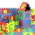 Tarmeek 36pc Alphabet & Number Puzzle Foam Play Mat, Kids Educational ...
