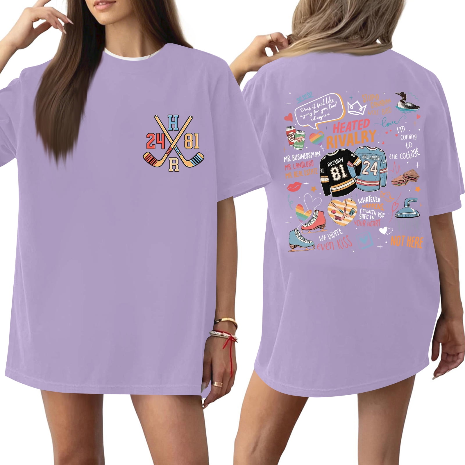 Click here for Choiix Heated Rivalry Graphic Tee With Hockey Moti... prices