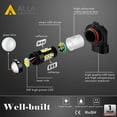 Alla Lighting H10 9145 LED Fog Lights Bulbs, 80W, 3200 Lumens, 6000K ...