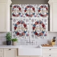 American 250th Anniversary Curtain Tier and Valance Set 3 Piece,Red ...