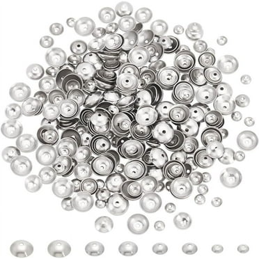 Uxcell Flower Bead Caps, 100Pcs 14x5mm Hollow Metal Spacer Bead End ...