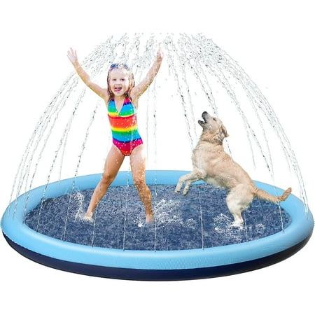 Kids Dog Splash Pad Sprinkler, Non Slip Dog Sprinkler Pad Splash Pool ...