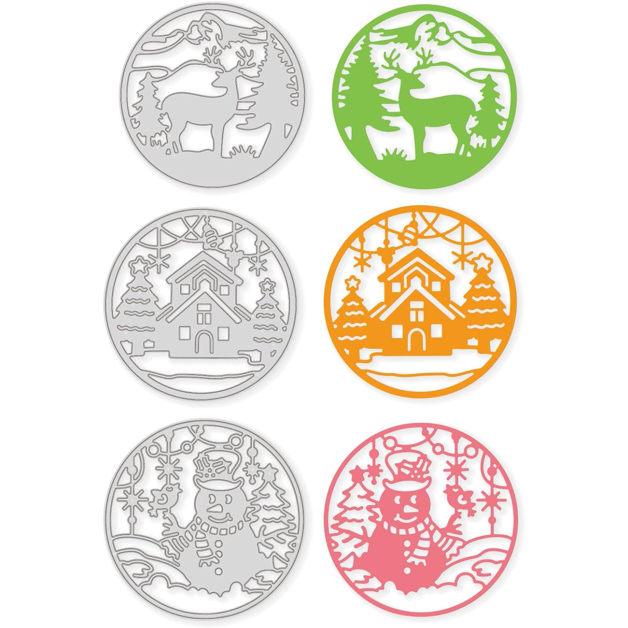 Click here for Nobrand Winter Cutting Dies Christmas Tree House S... prices