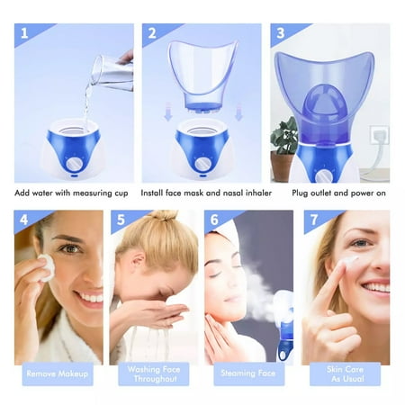 Nasal Humidifier Portable Nose Steam Inhaler Electric Facial Steamer ...