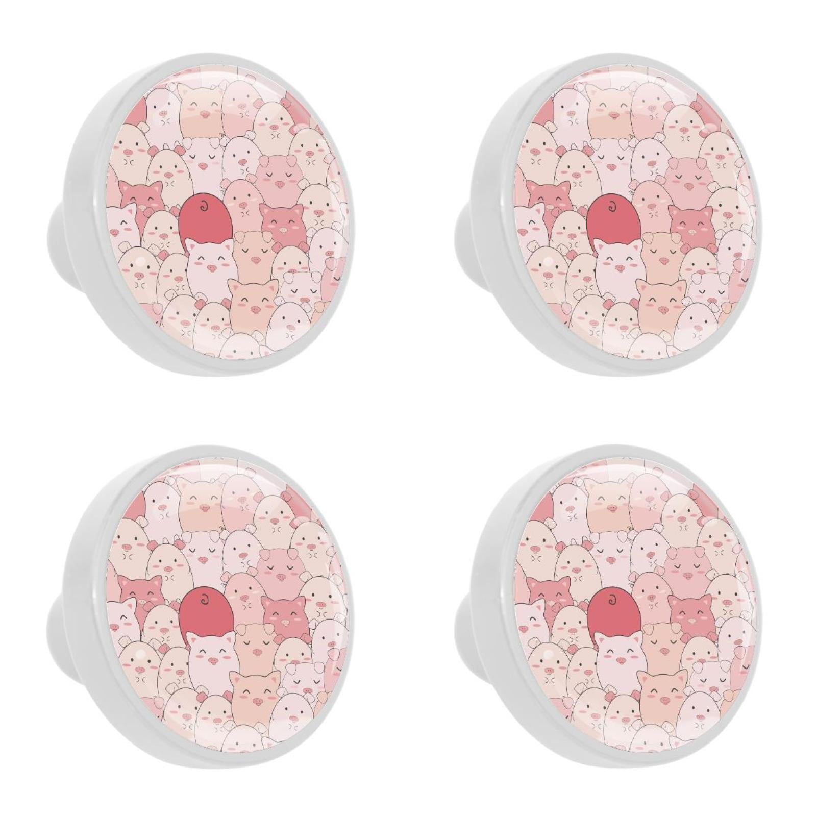 4 Pcs Cute Pigs Knobs for Kitchen Cabinet Cupboard Dresser Bookcase ...