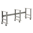 Mobile Adjustable Height Workbench, Maple Butcher Block Square Edge, 96 ...